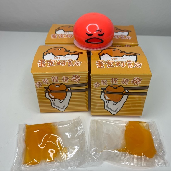 Sanrio | Other | New Sanrio Gudetama Lazy Egg Sucking Slime Stress Ball ...